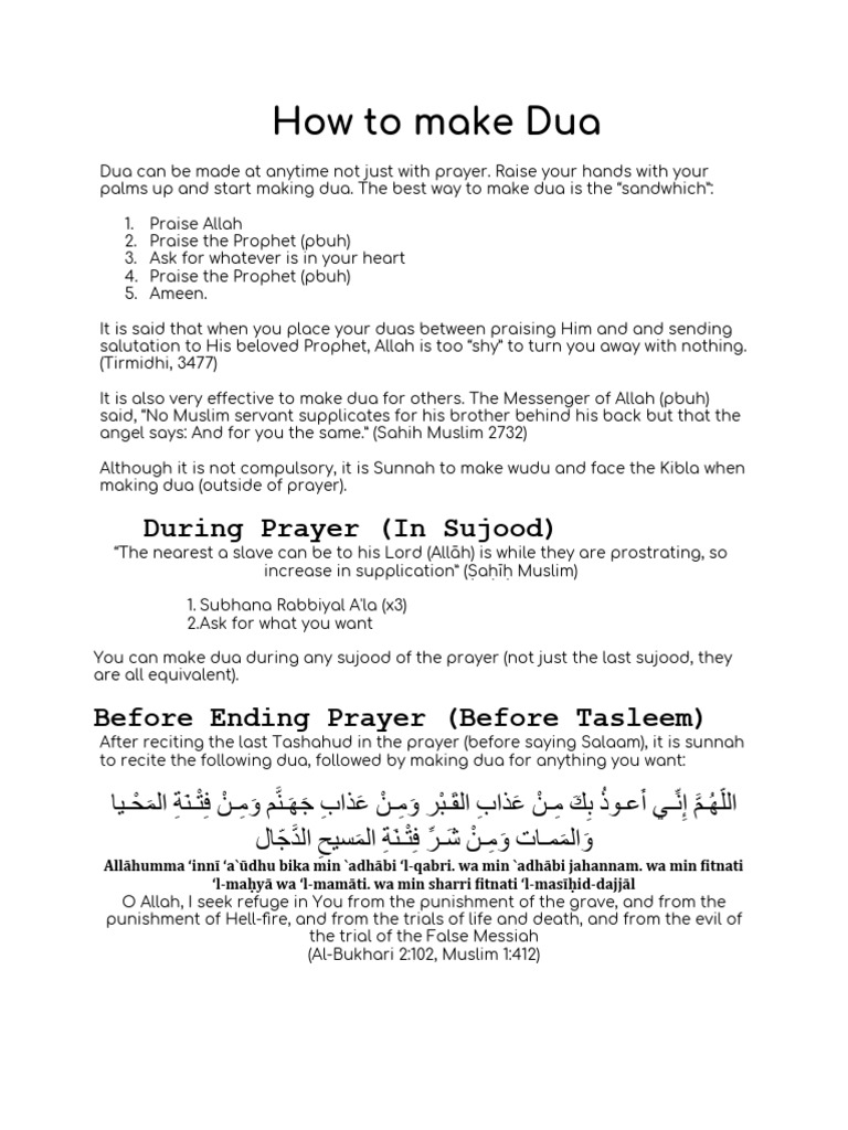 Dua Guide | PDF | Abrahamic Religions | Sharia