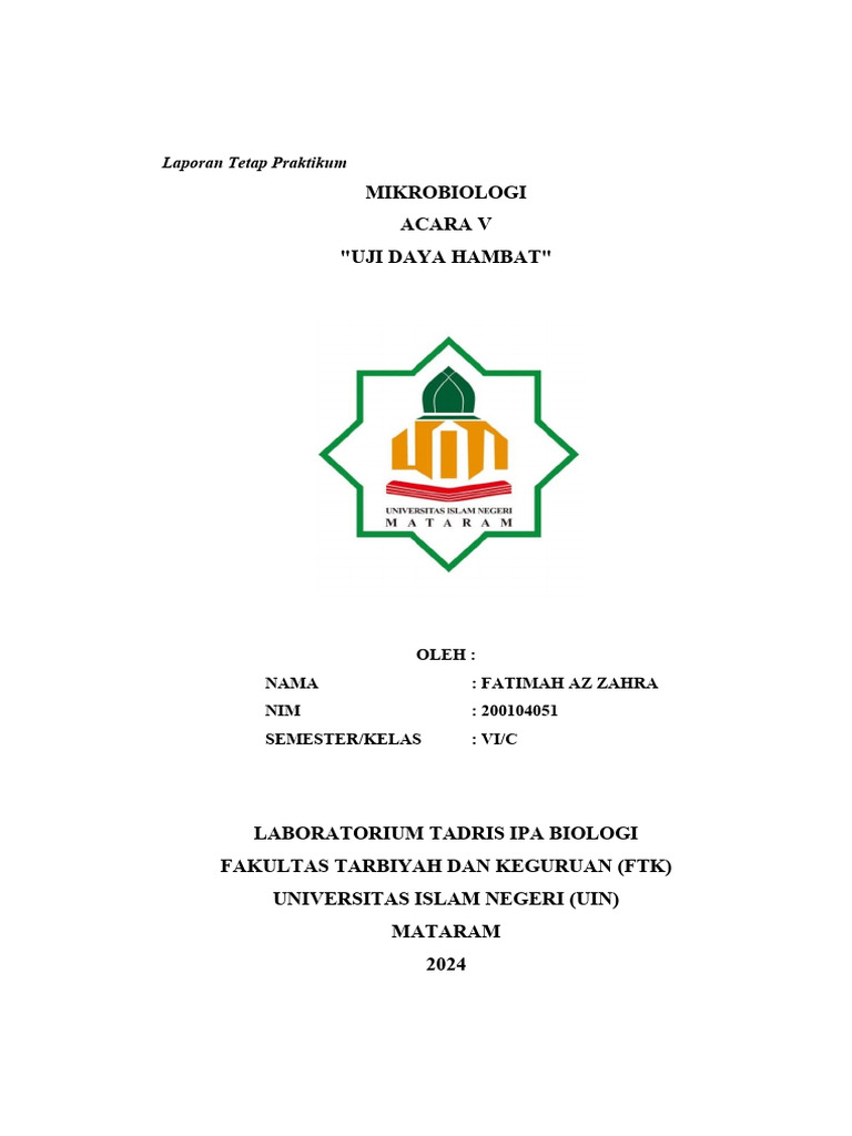 Laprak Mikrobio | PDF