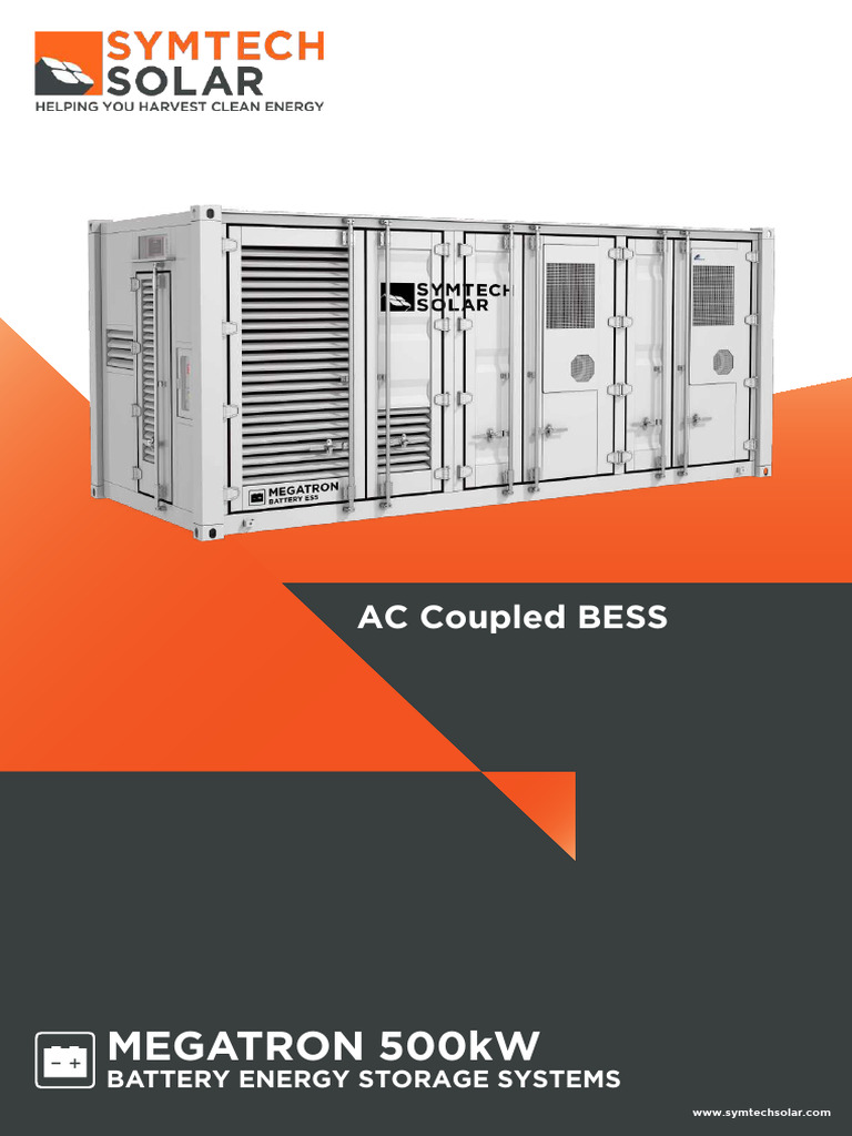 500kW MEGATRON Battery Energy Storage Systems Datasheet 2023 Symtech Solar C | PDF | Electrical ...