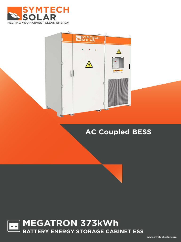 373kWh MEGATRON Battery Energy Storage Cabinets Datasheet 2022 Symtech ...