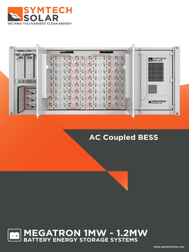 MEGATRON 1 MW X 2 MWH Datasheet Air Cooled BESS 2024 Symtech Solar ...