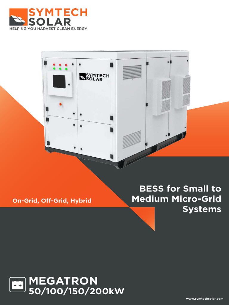 MEGATRON 50 To 200kW BESS Datasheet 2023 Symtech Solar P | PDF ...