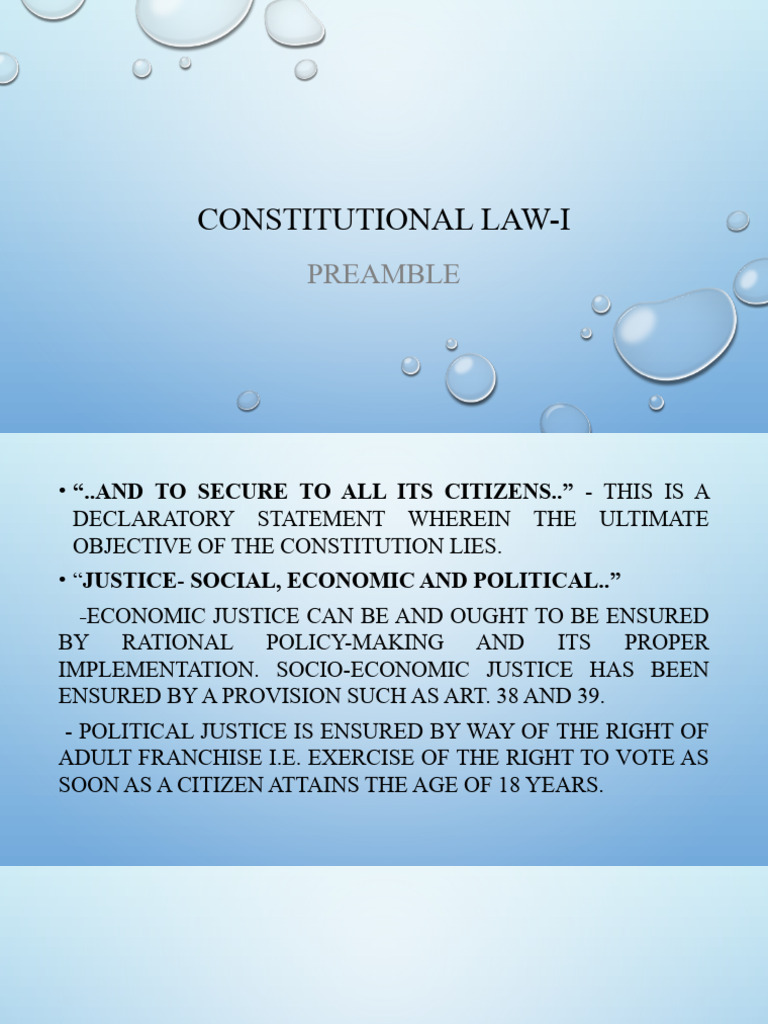 Preamble 2 | PDF | Constitution | Justice