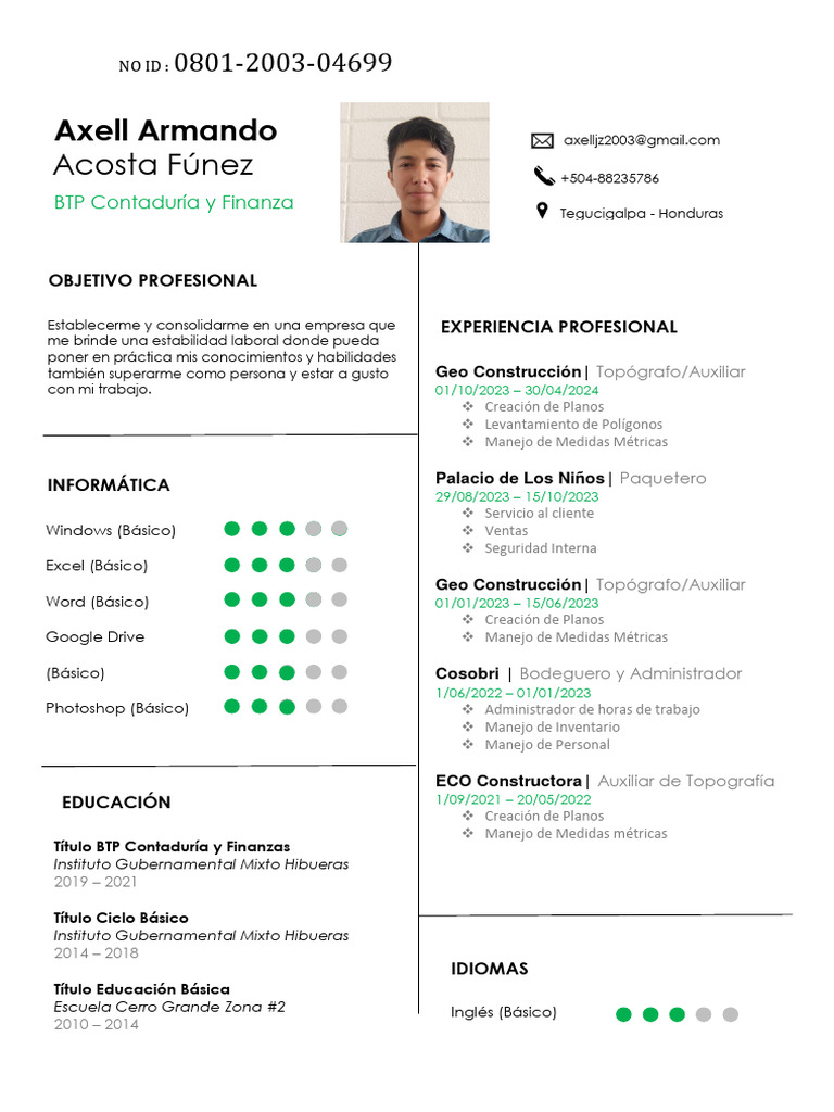 CV Axell Acosta | PDF | Informática