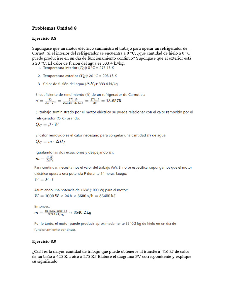 Problemas Termodinámicos Avanzados | PDF | Temperatura | Calor