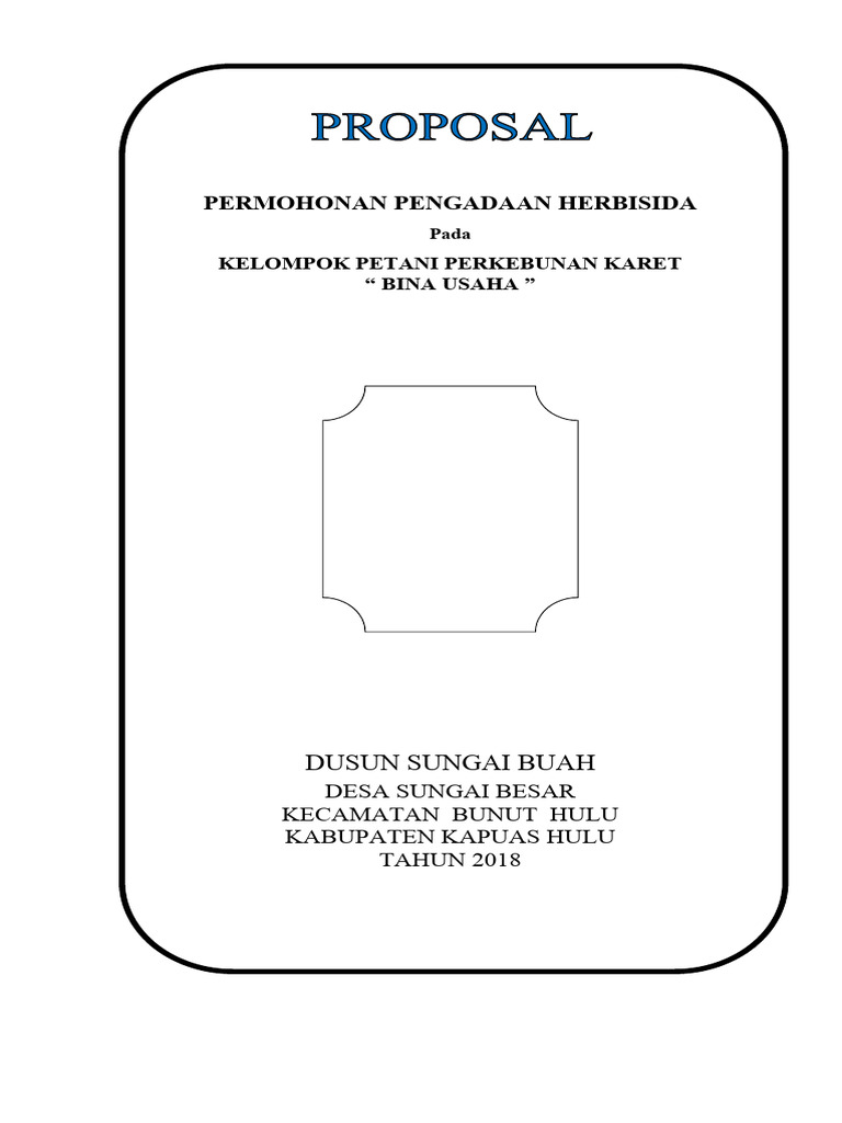 Proposal Permohonan Bantuan Racun Rumput Bina Usaha 2019 | PDF