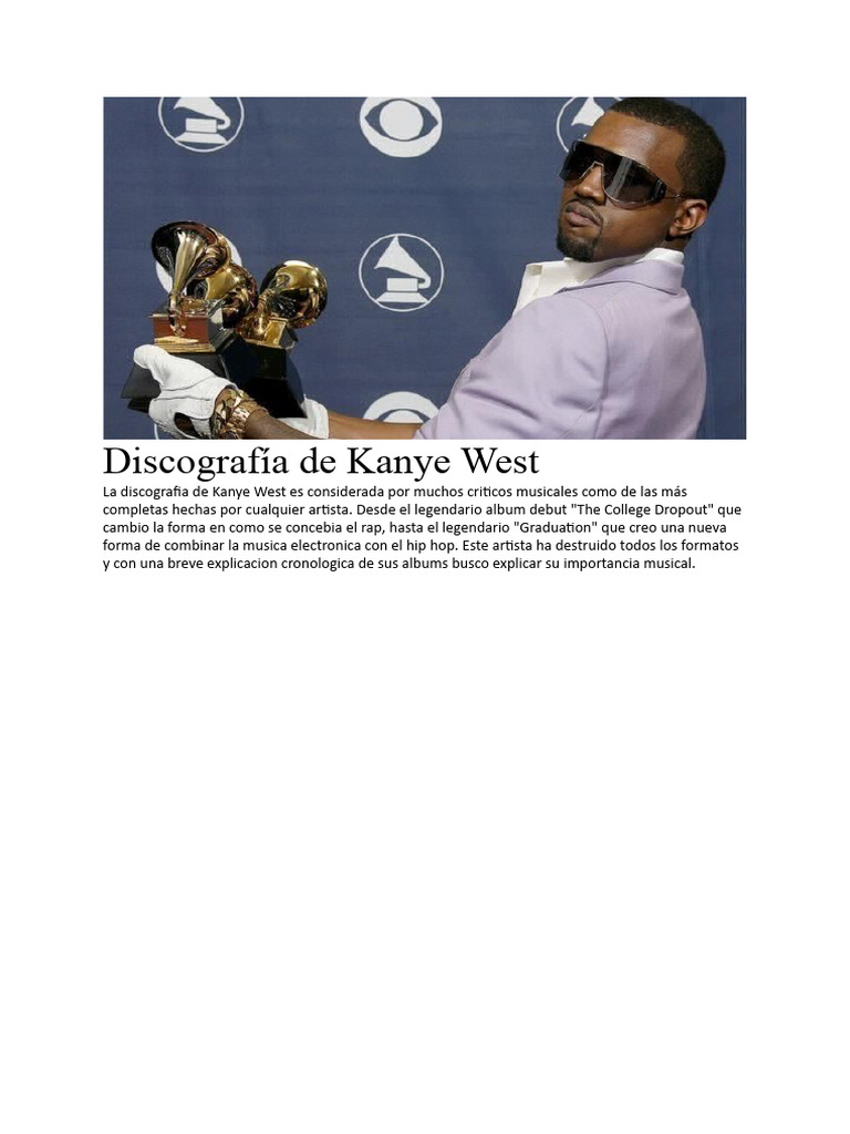 Discografía de Kanye West | PDF | Ciencias sociales | Arte