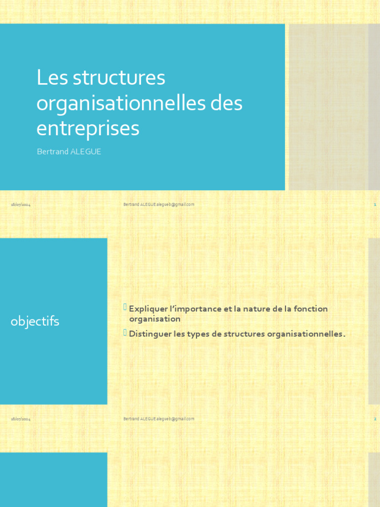 Les Structures Organisationnelles | PDF | Business | Gestion des ressources humaines