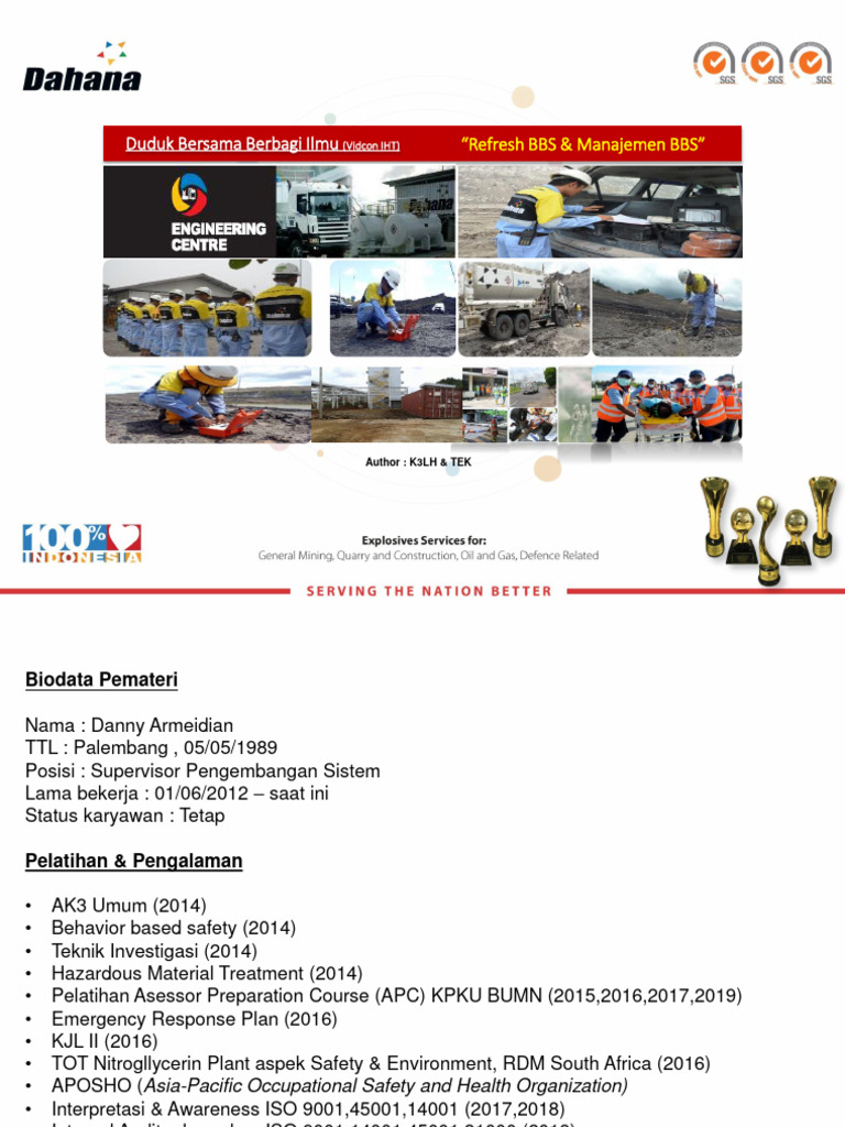 Behaviour Based Safety - DHN - SMD | PDF | Bisnis