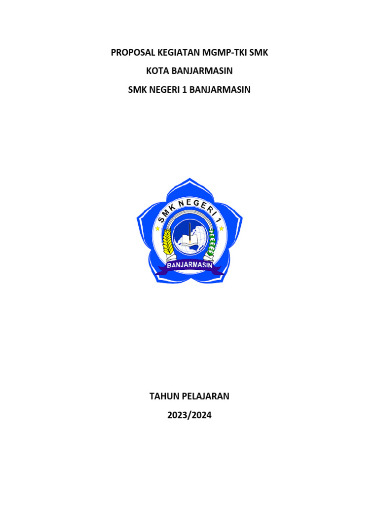 Proposal Kegiatan Mgmp Tki Smk Banjarmasin Pdf