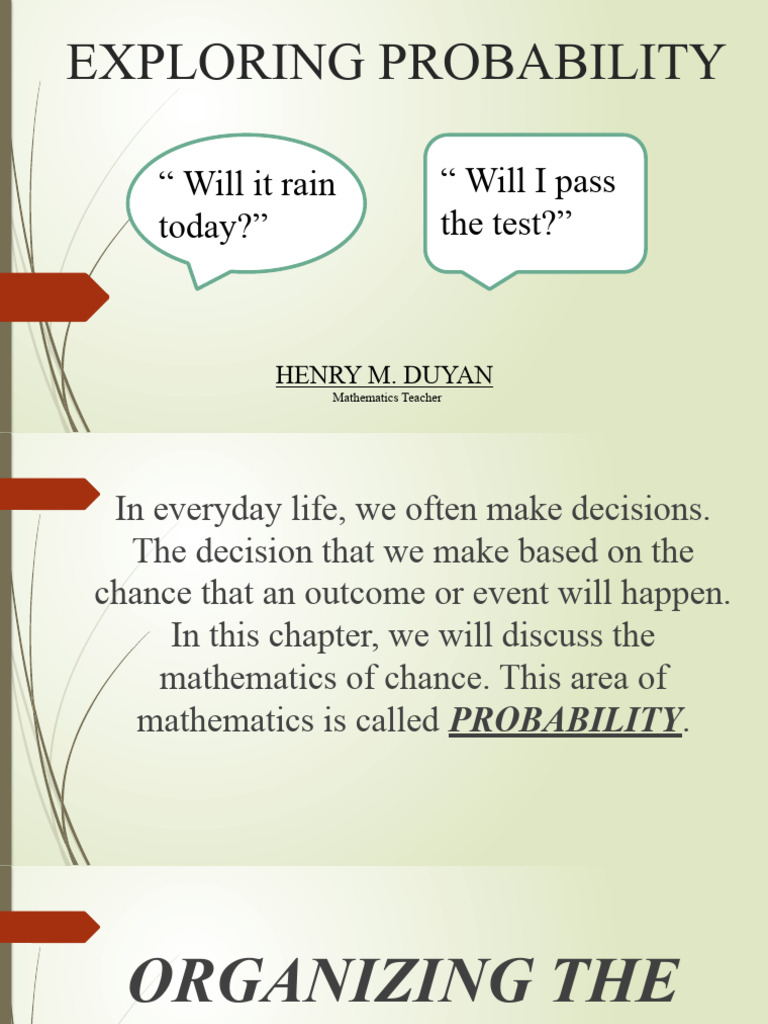 Probability 1 Introduction | PDF | Probability | Mathematical Concepts