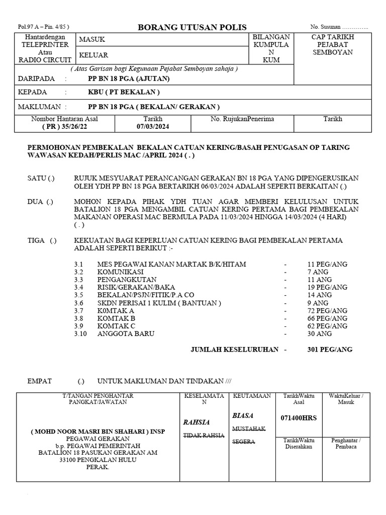 Semboyan Baru PT Bekalan Briged Utara Mac - TN Masri | PDF