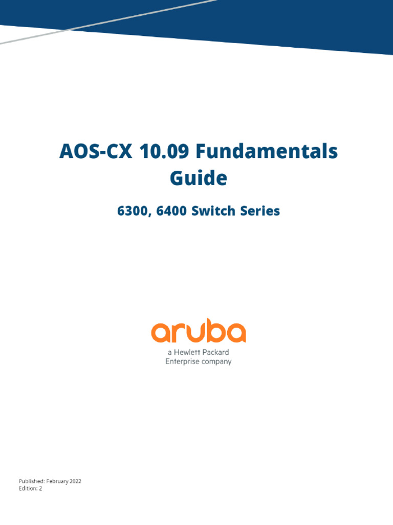 Aruba 6300M Switch User Guide - Manualzz | PDF