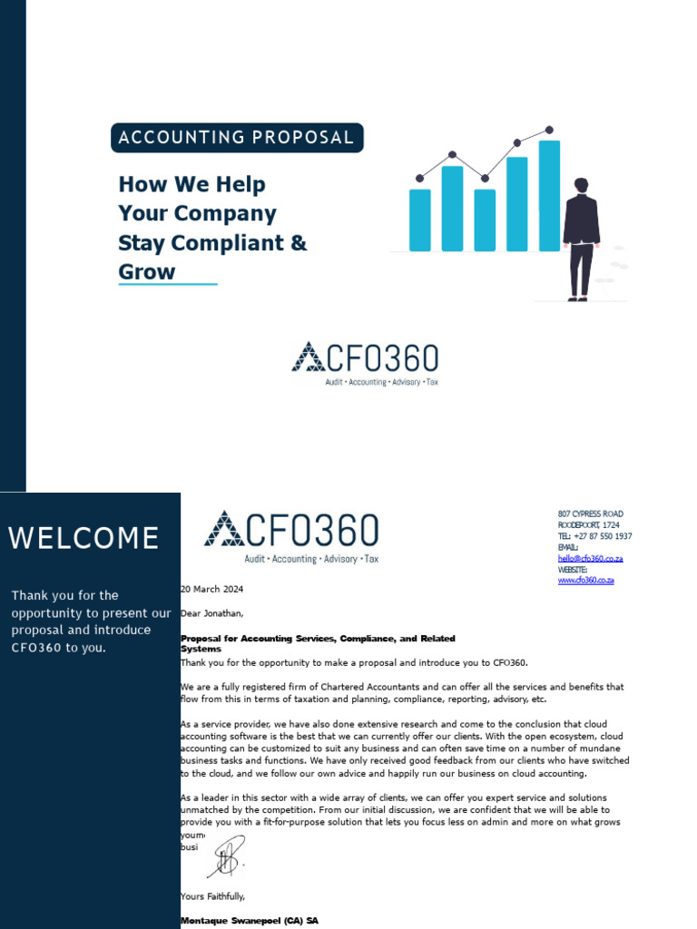 CFO360 SA Service Proposal - Example | PDF | Value Added Tax | Accounting