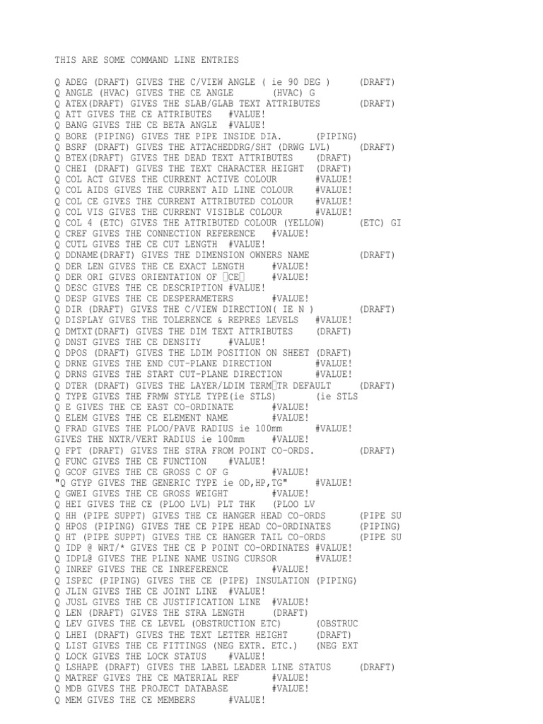 Pdms Command Line Input Pdf Pipe Fluid Conveyance Geometric Shapes 8398