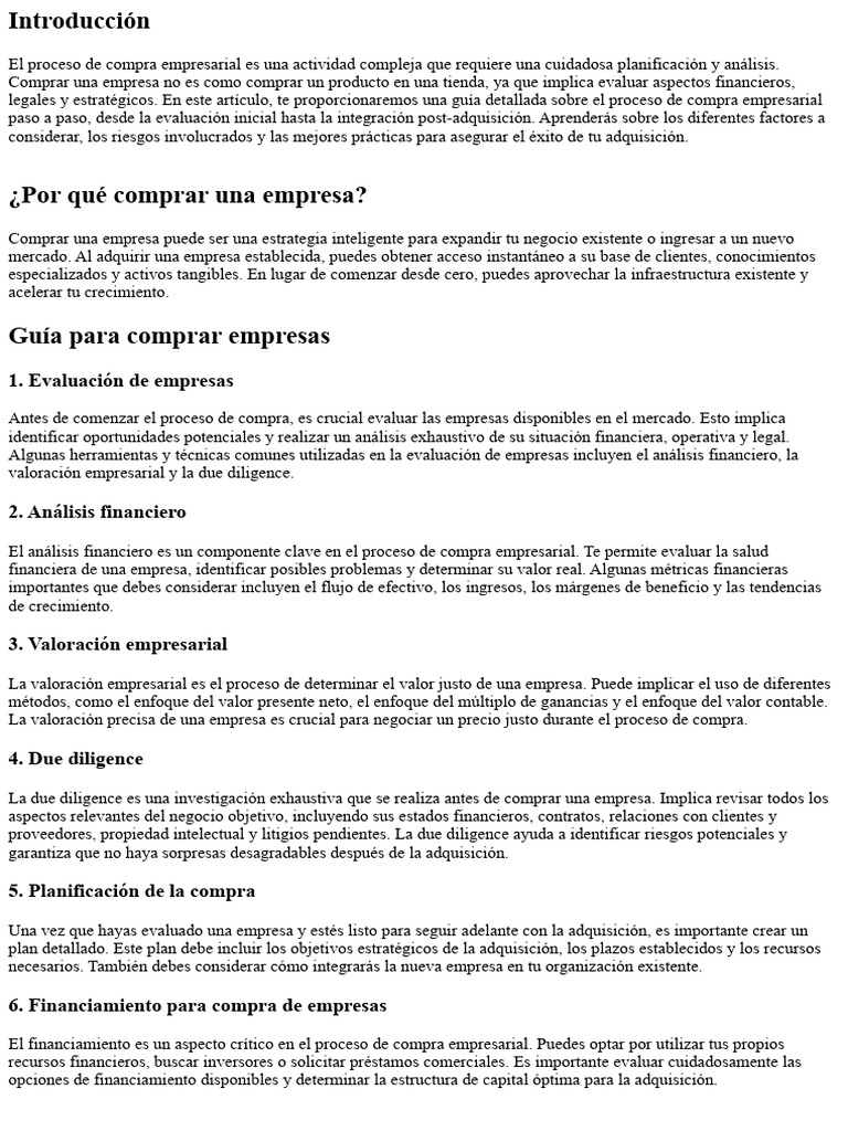 El Proceso de Compra Empresarial Paso A Paso: Todo Lo Que Necesitas ...