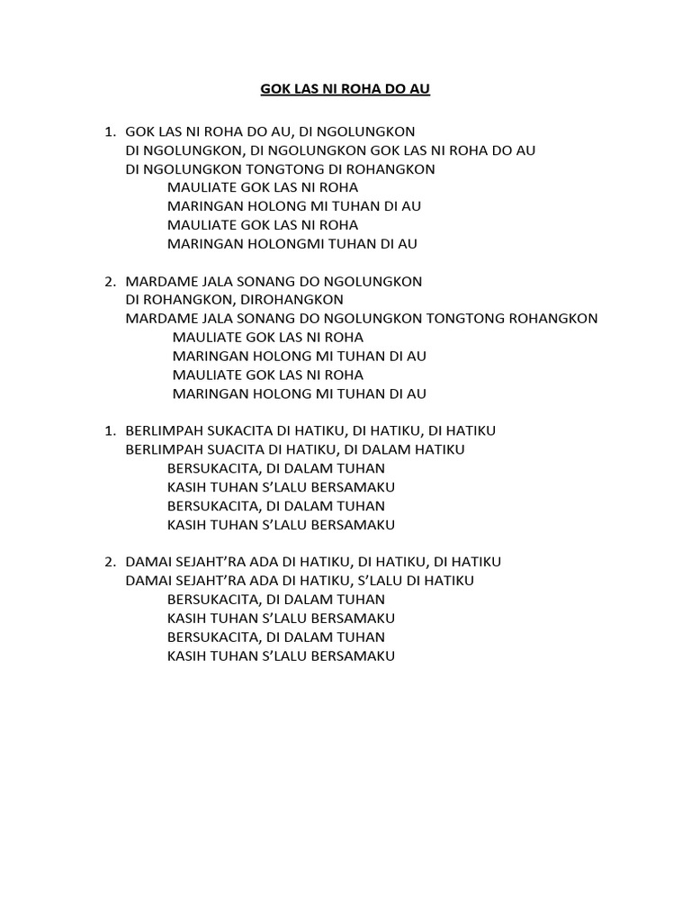 Gok Las Ni Roha Do Au | PDF