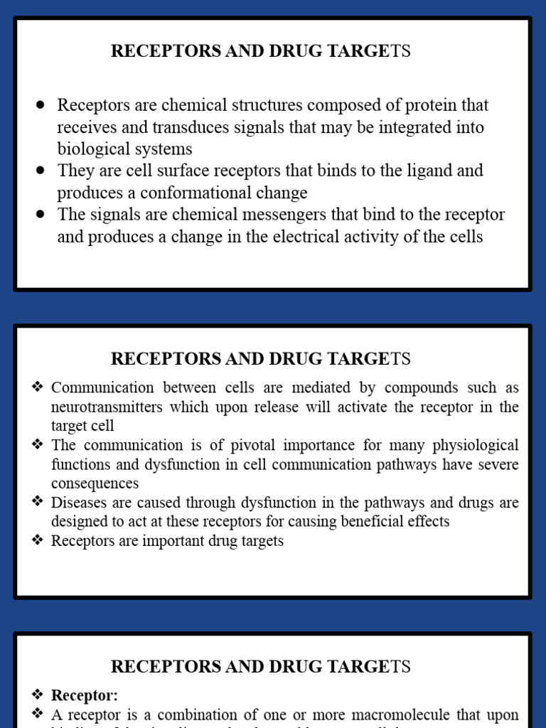 Receptors | PDF | Receptor (Biochemistry) | Cell Signaling
