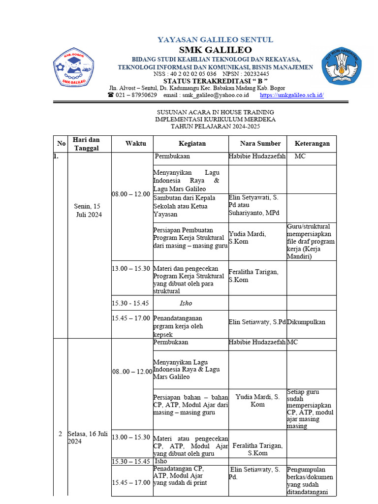 Rundown Iht 2024-2025 | PDF