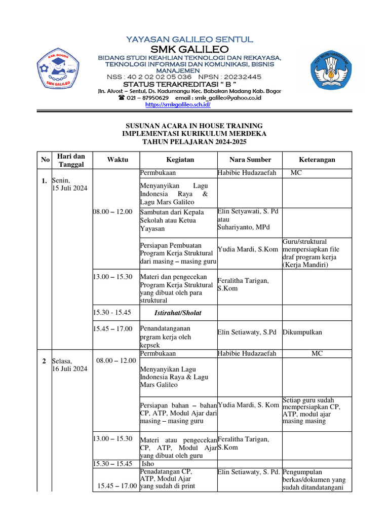 Rundown Iht 2024-2025 | PDF