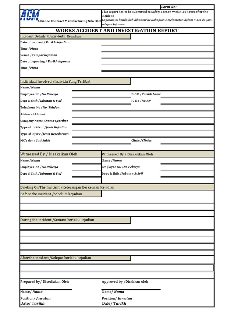 ACM Incident Report Template | PDF