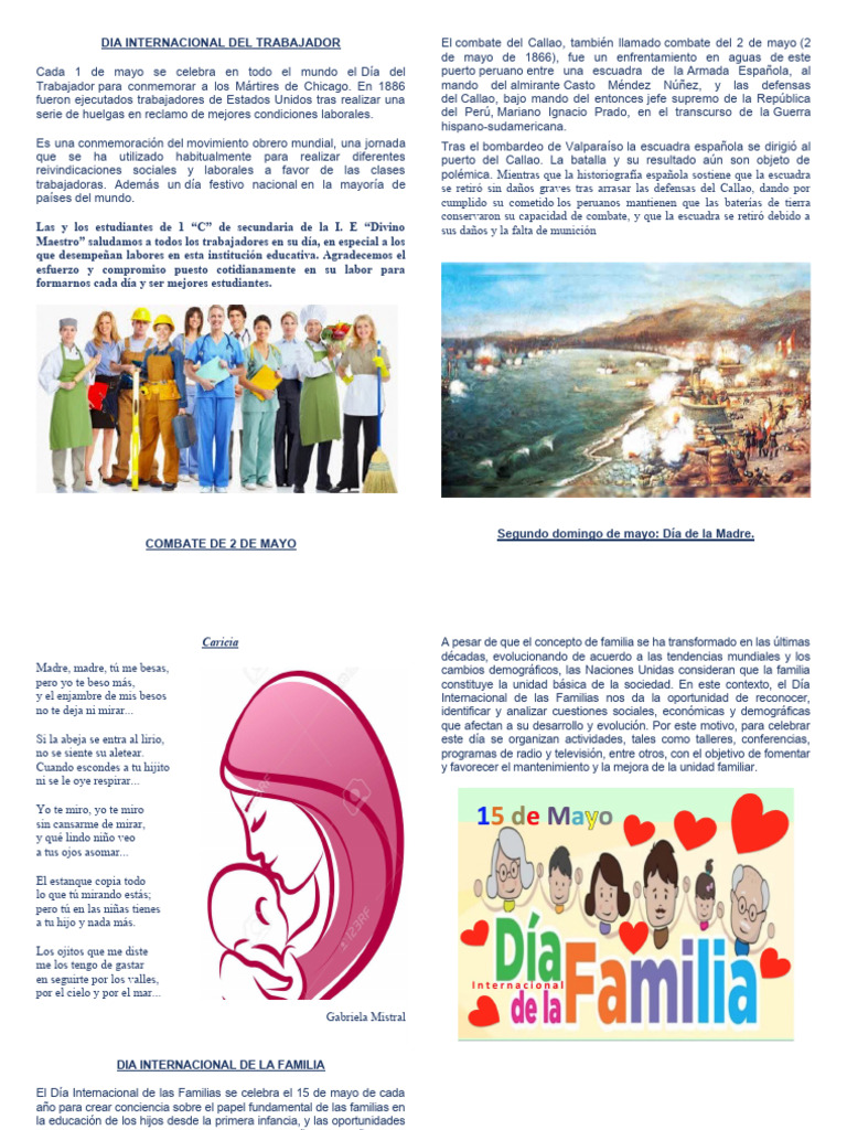 Fechas Civicas de Mayo | PDF