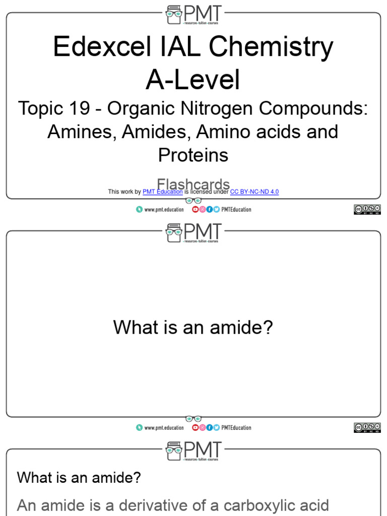 Flashcards - Topic 19 Organic Nitrogen Compounds - Edexcel IAL ... Flashcards - Topic 19 Organic Nitrogen Compounds - Edexcel IAL ...