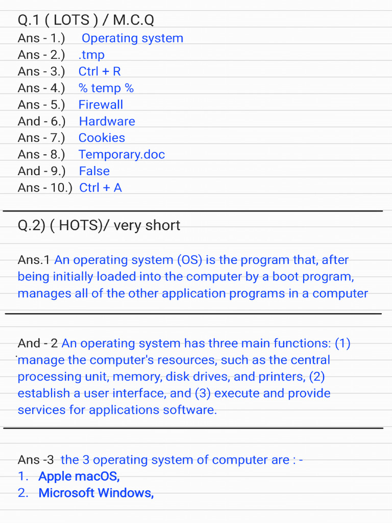 Computer worksheet ICT skill class - X | PDF