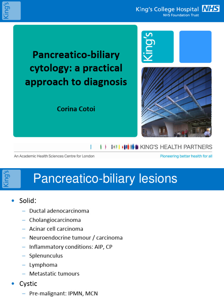 Pancreatico Biliary Cytology DR Corina Cotoi | PDF | Pancreatic Cancer ...