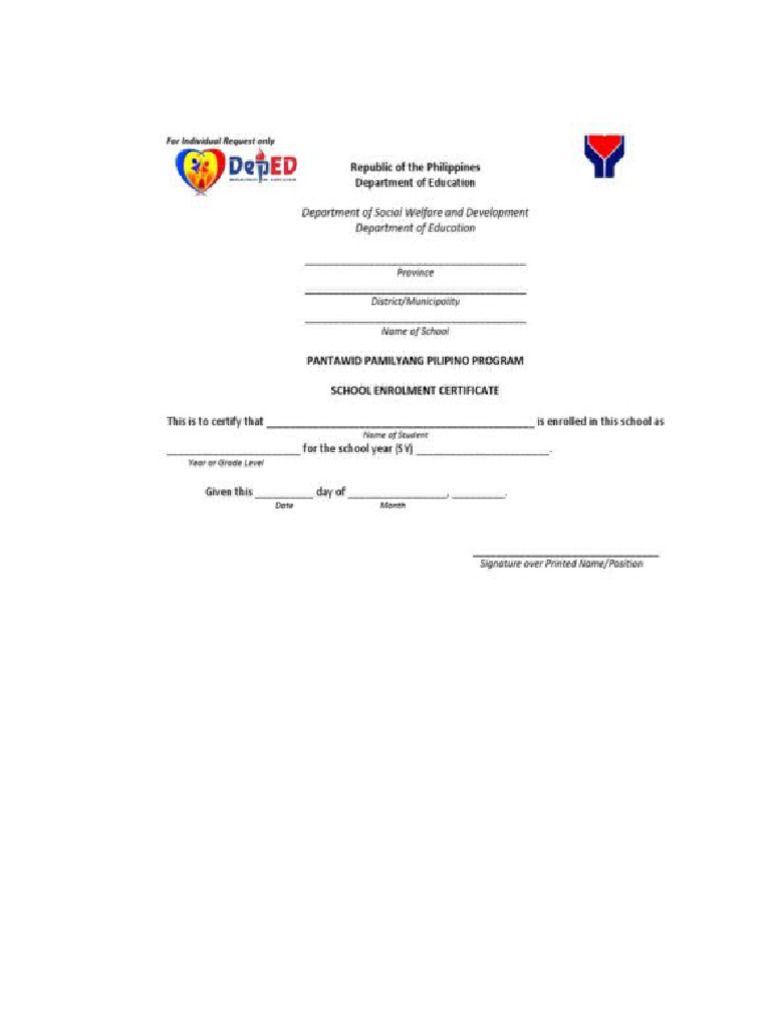 Dswd Certificate | PDF