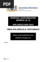 IsiZulu HL P2 Lwezi IBANGA 10 FINAL | PDF | Southern Africa | Zulu Kingdom