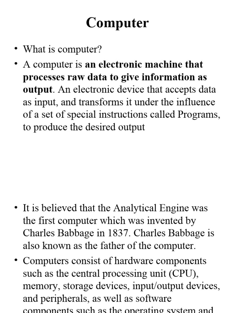 Computer Basics | PDF | Computer Data Storage | Computer Program Computer Basics | PDF | Computer Data Storage | Computer Program