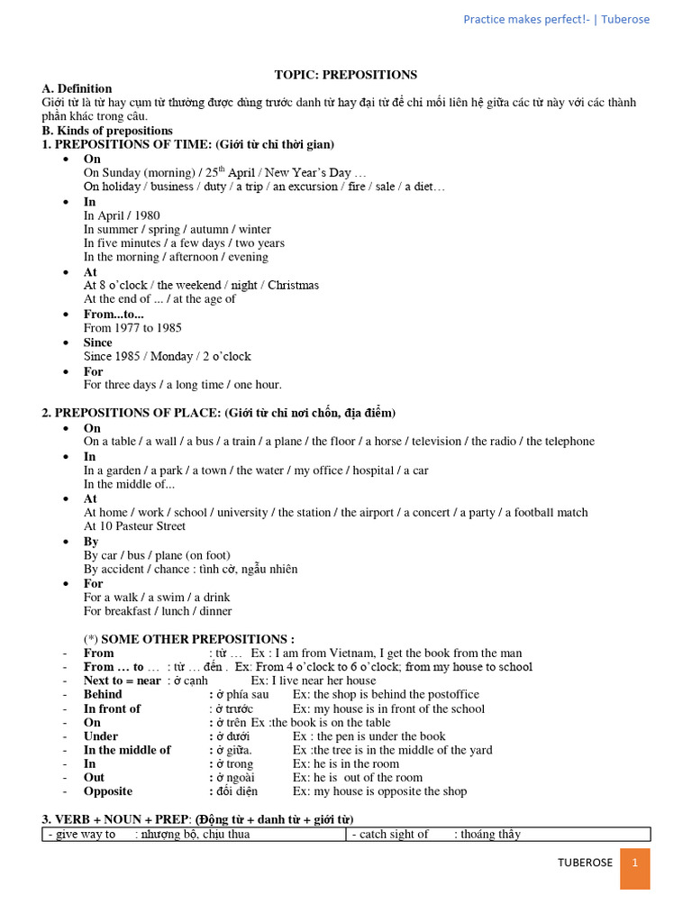 Topic Prepositions 2024 | PDF