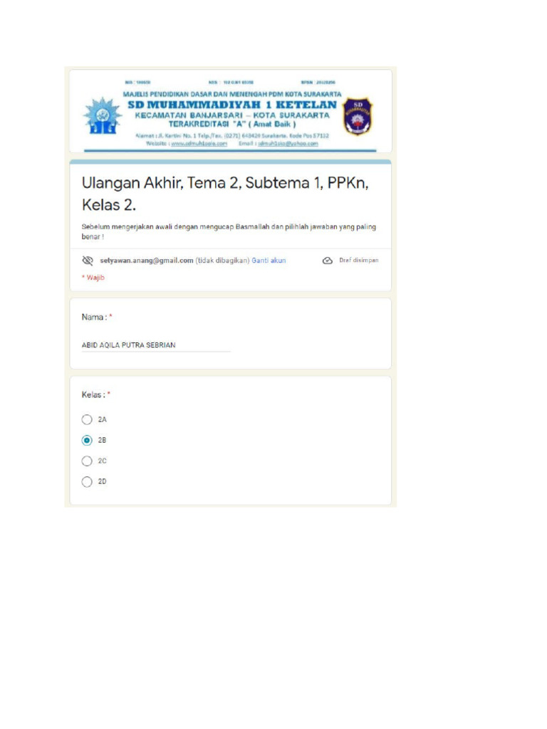 Evaluasi Tema 2 ST 1 | PDF