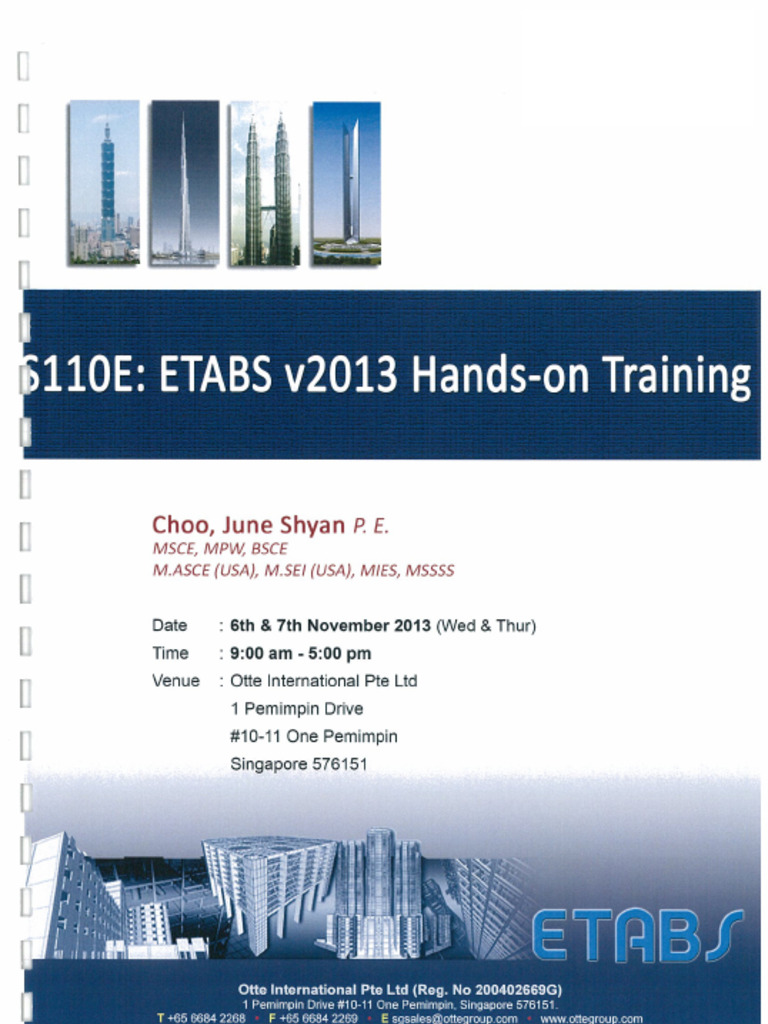 ETABS v2013 Hands-On Training | PDF