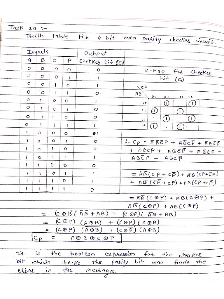 4 Bit Even Parity Checker | PDF