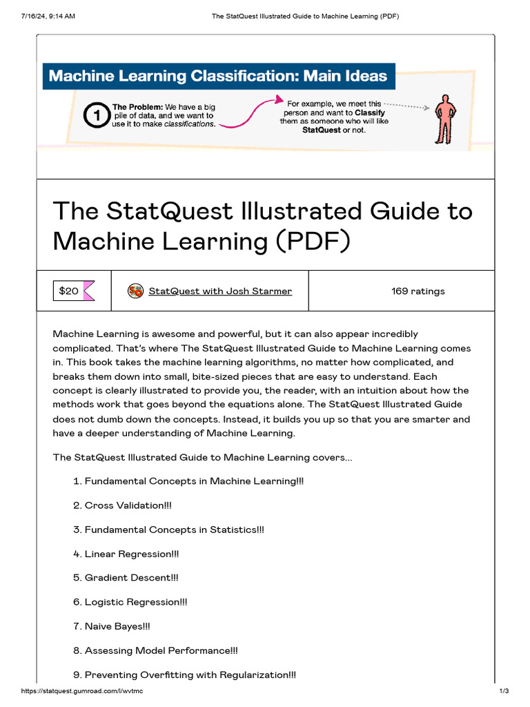 The Statquest Illustrated Guide To Machine Learning PDF | PDF | Machine Learning | Support ...