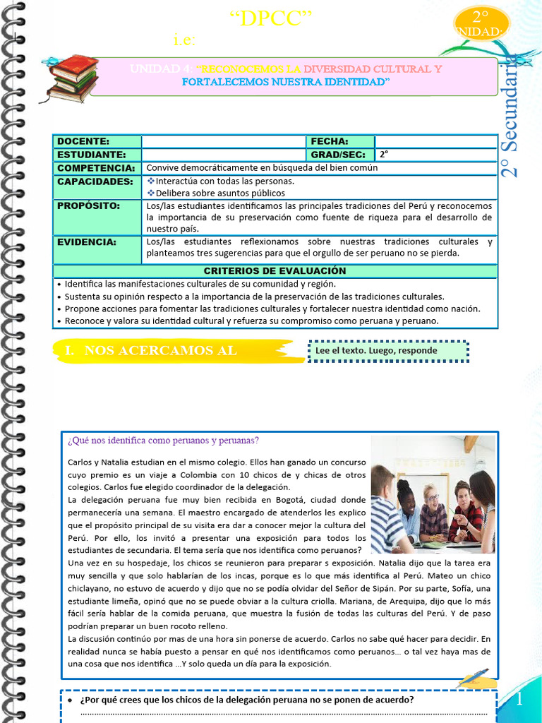 2° DPCC - Actv.02-Unid.4 2023 | PDF | Perú | Lima