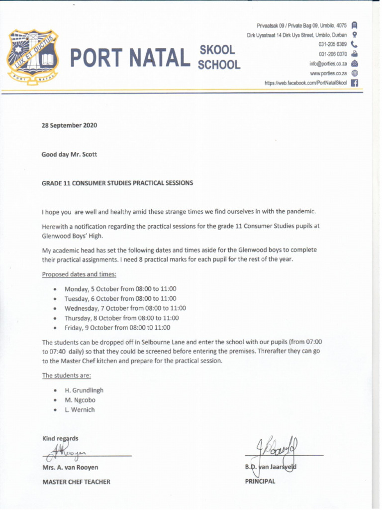 Gr. 11 Consumer Studies Practical Sessions | PDF