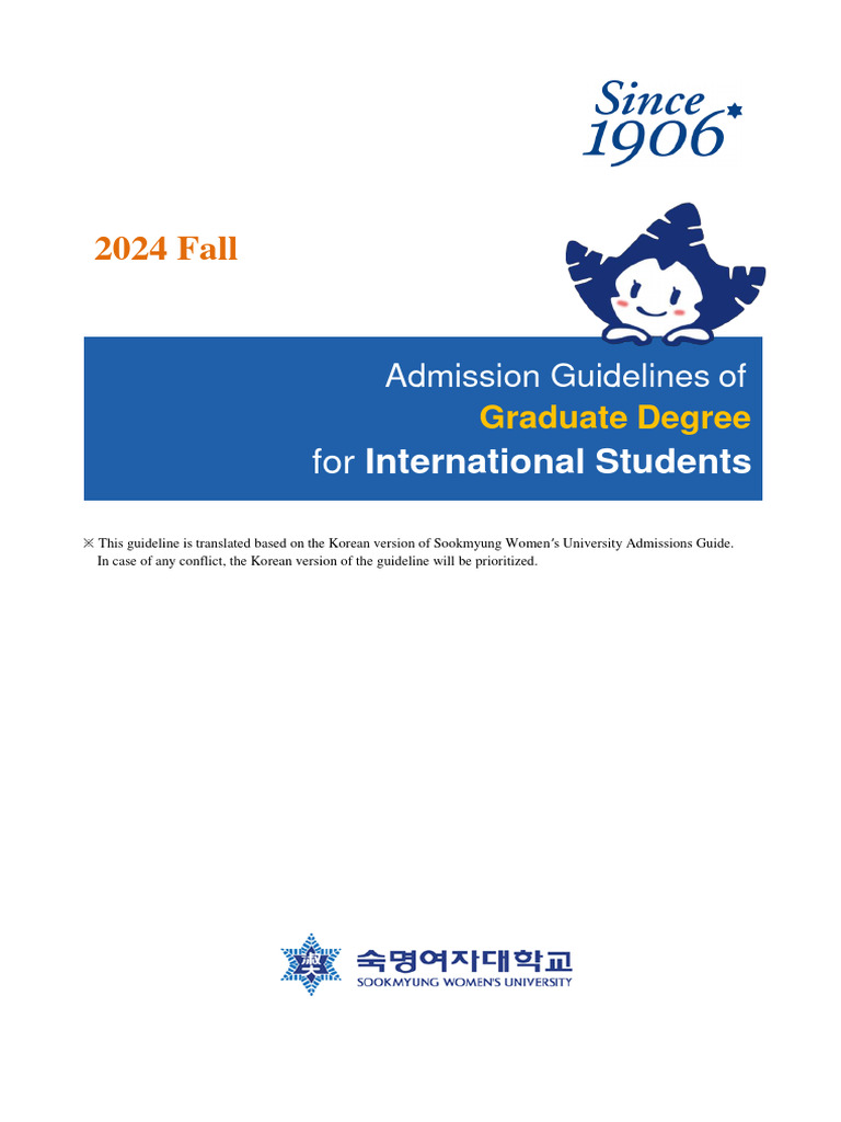 2024 Fall Admission Graduate EN | PDF