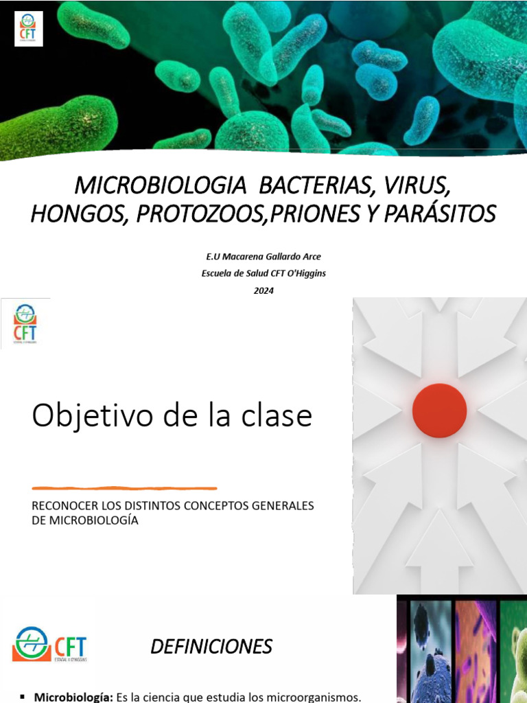 Clase Nº2 Bacterias, Virus, Hongos, Protozoos, Priones y Parásitos | PDF | Virus | Las bacterias