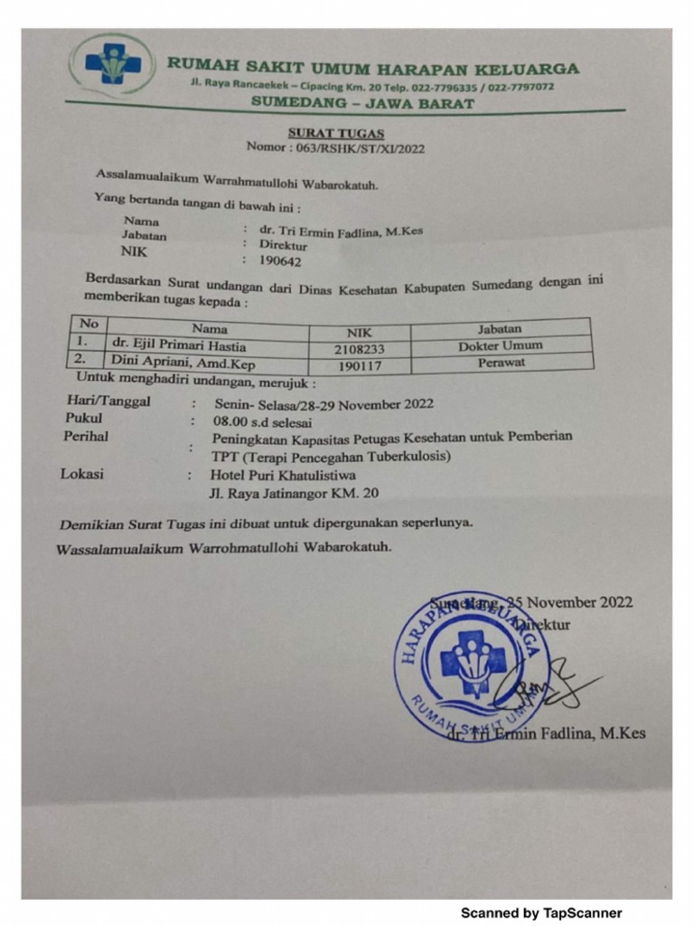 Surat Tugas TB-compressed | PDF