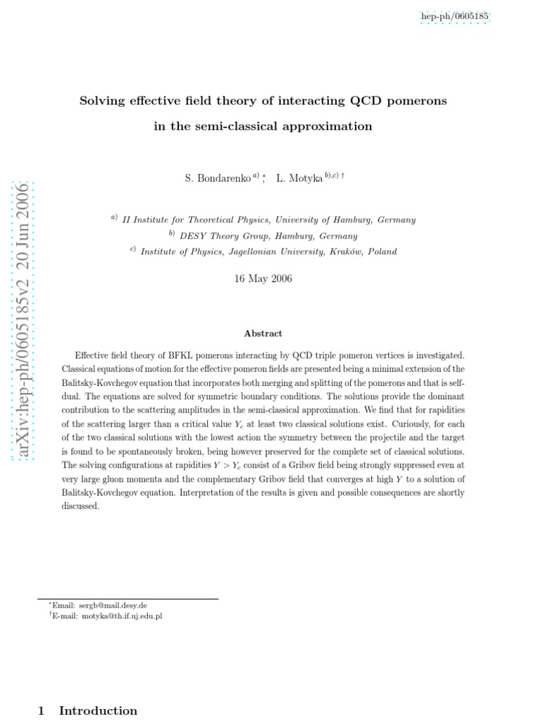 S. Bondarenko and L. Motyka - Solving Effective Field Theory of Interacting QCD Pomerons in The ...