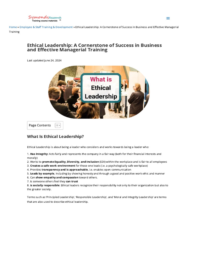 Ethical Leadership in Business Success | PDF | Leadership | Empathy