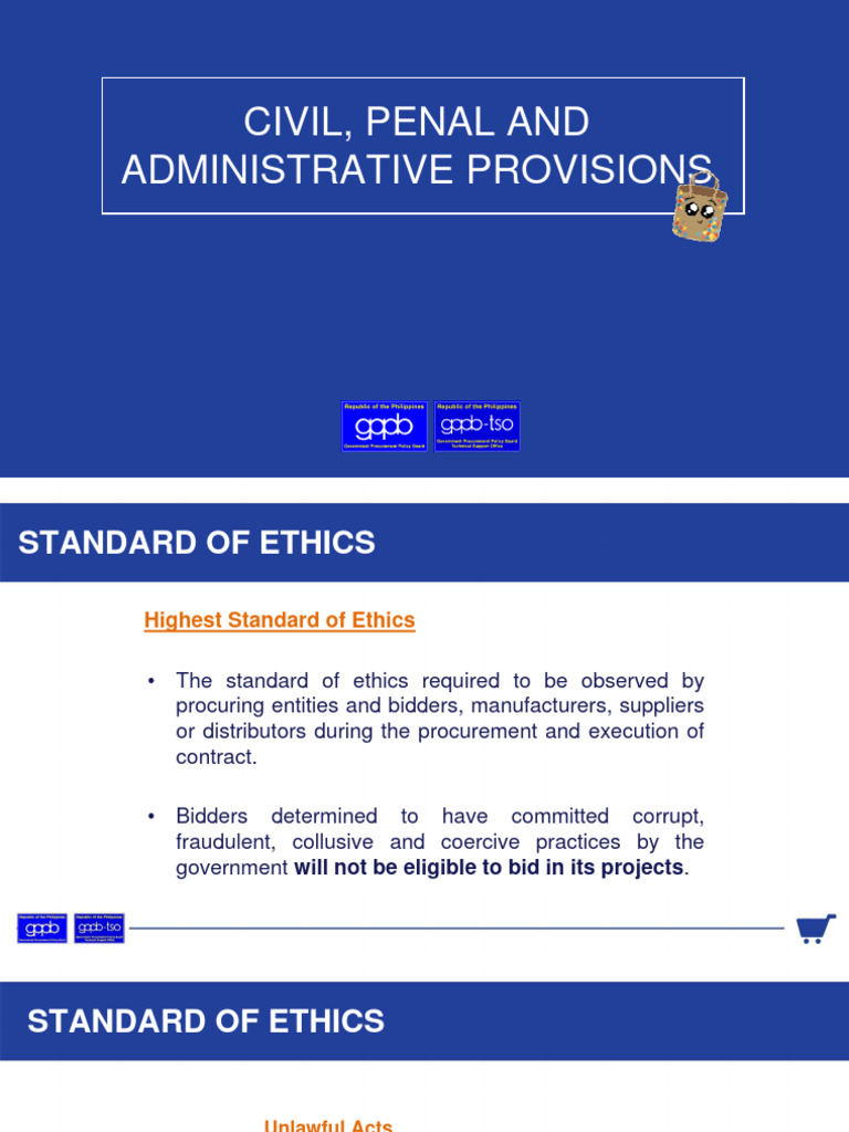 Penal, Civil, and Administrative Provisions | PDF | Breach Of Contract ...