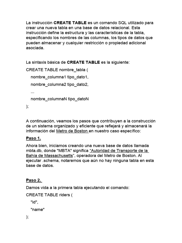 Create Tabla Ytablas Sqlite | PDF | SQL | Bases de datos