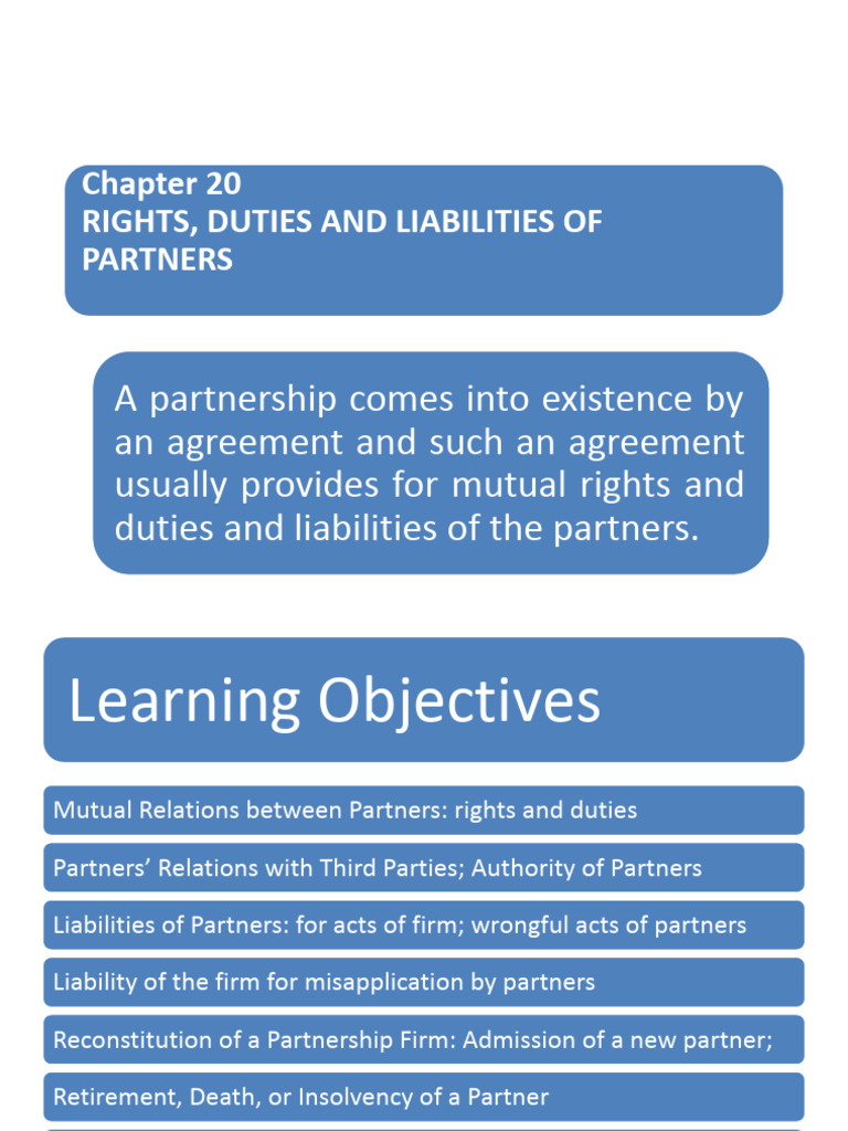 Chapter - 20 - Rights, - Duties, - and - Liabilities - of - Partners ...