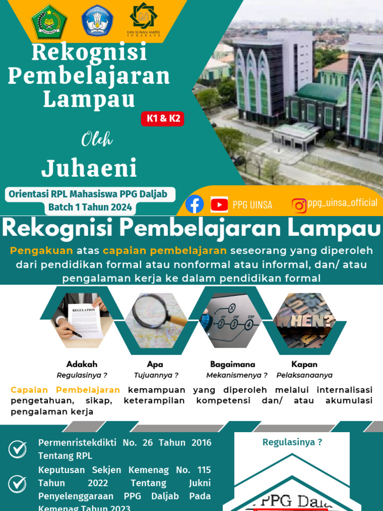 RPL PPG Daljab 2024: Panduan dan Contoh | PDF