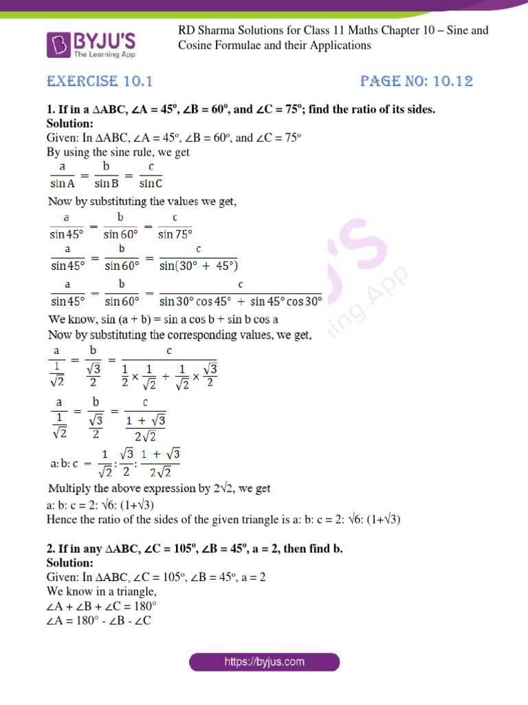 Trigonometric Functions Pdf Trigonometric Functions Mathematical