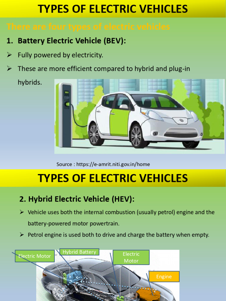 Types of Electric Vehicles 1721101802 | PDF | Electric Vehicle | Engines